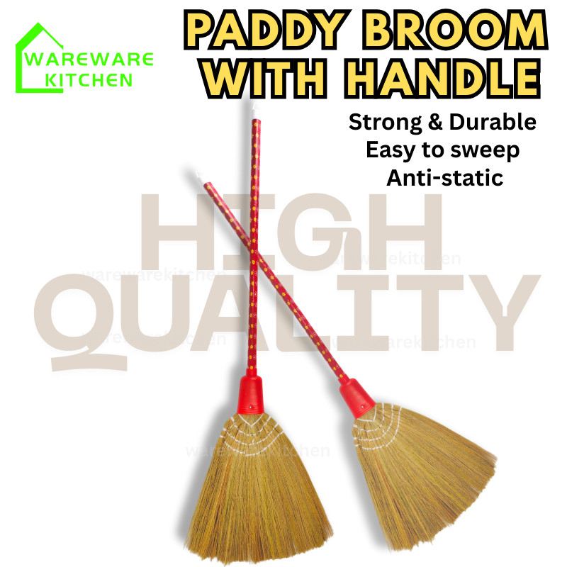 [GOOD QUALITY TEBAL] Paddy Broom with Handle/ Paddy Sweep Broom ...