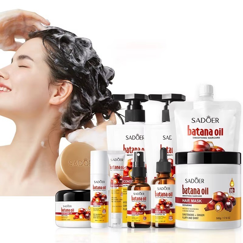 SADOER Batana Oil Hair Care Set Of : Essential Oil Shampoo, Conditioner Moisturizing Shampoo ...
