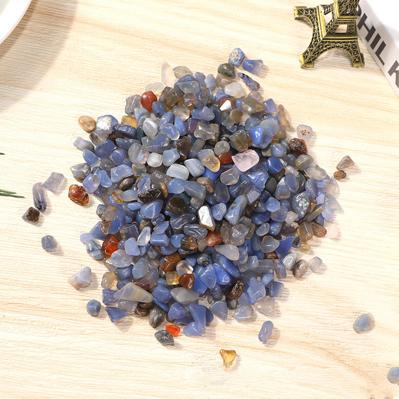 Blue agate gravel fish tank colored stone small stone flowerpot ...