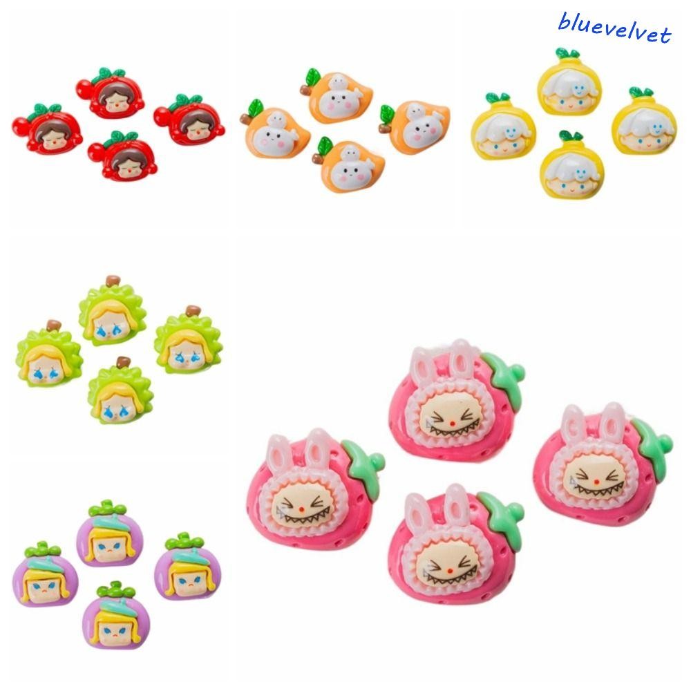 BLUEVELVET 10 Pcs Miniature Labubu Model, Resin Fruit Labubu Doll DIY ...