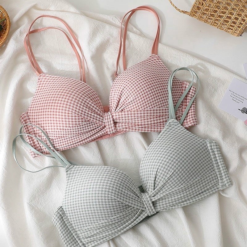 Sweet lingerie women's no steel ring type amorous cat small chest ...