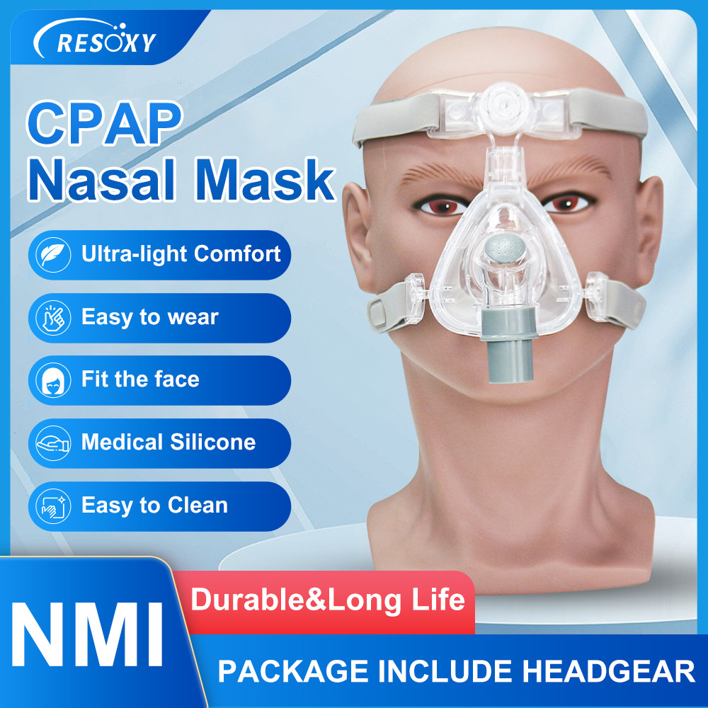 Resoxy Nasal Mask CPAP Mask with Headgear Silicon Gel Cushions for Auto ...