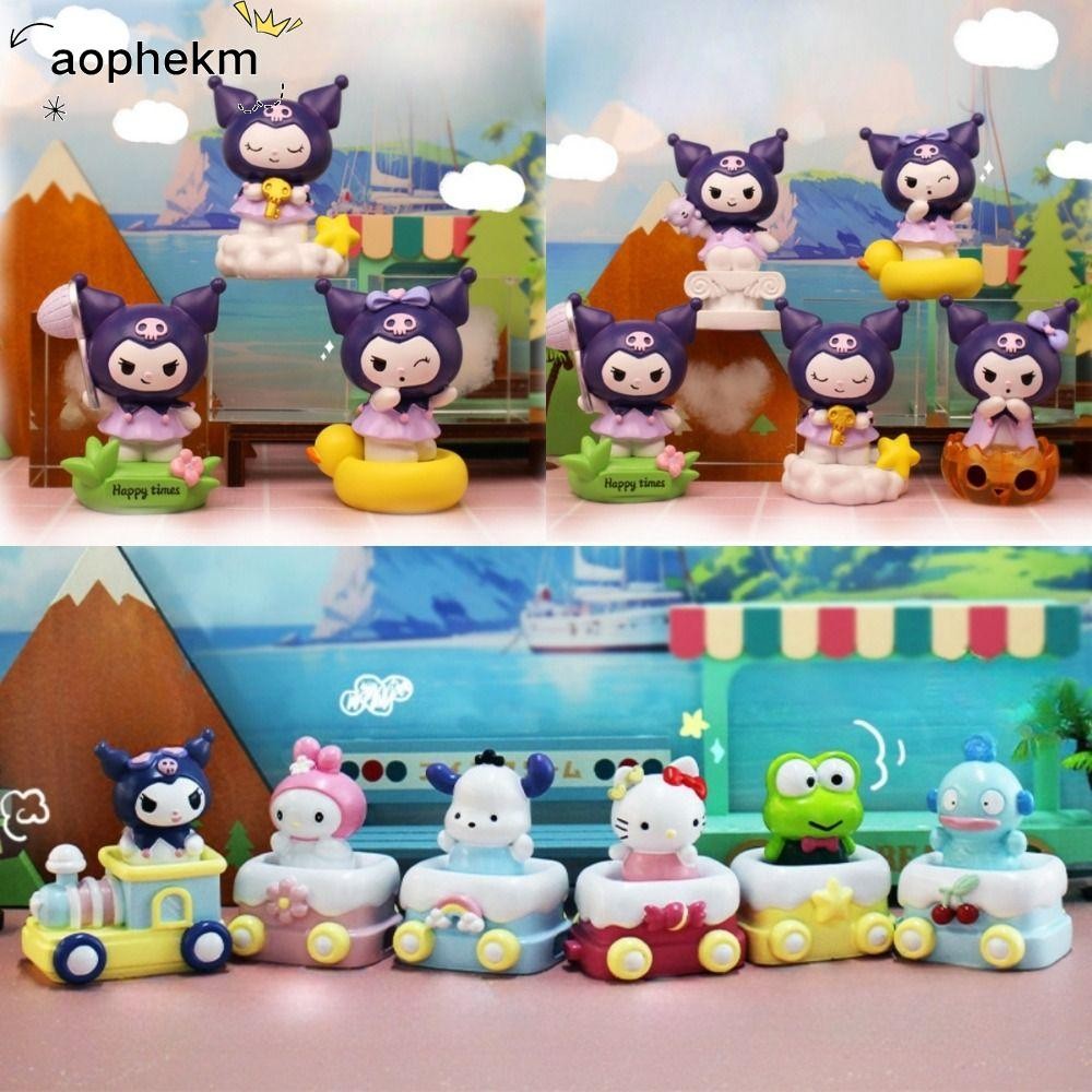 AOPHEKM Box, Kuromi Dream Space Hello Kitty Happy Train Action Figure ...