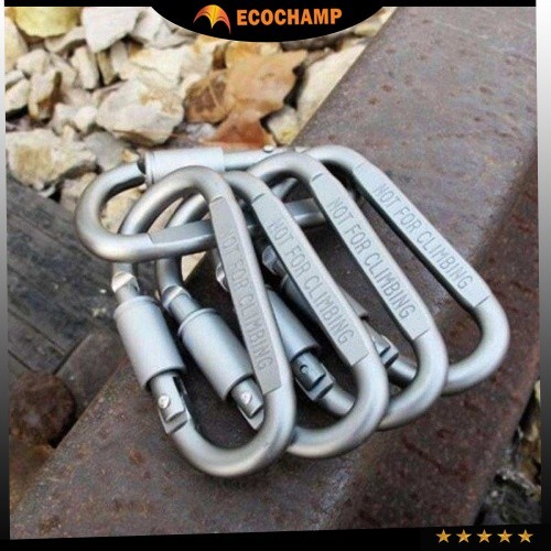 Aluminum Snap Hook Carabiner EDC Tool D-Ring Key Chain Clip Keychain ...