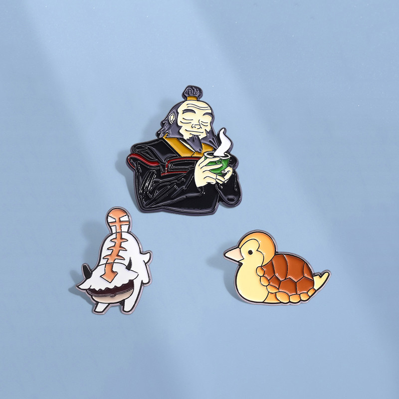 Anime Movie Avatar Brooch Cartoon Cute Turtle Pin Brooches Lapel Badges ...