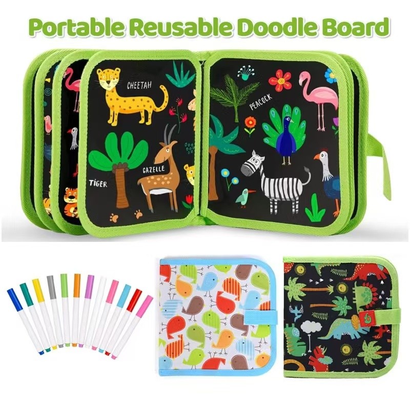 【Ship From MY】Kids Erasable Doodle Coloring Book Educational Toys ...