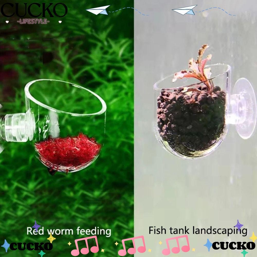 CUCKO Aquarium Red Worm Feeding, Plastic Tapered Hopper Basket ...