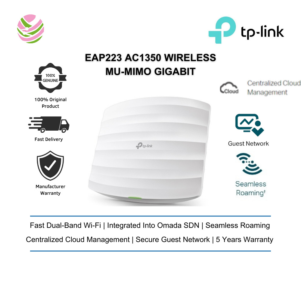 TP-Link EAP223 AC1350 Wireless MU-MIMO Gigabit Ceiling Mount Access ...