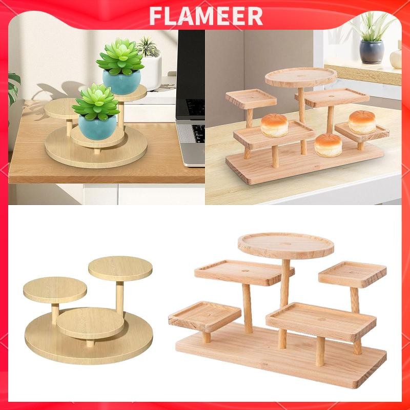 [FlameerMY] Display Riser Stand Multi Tier Solid Wood Easy Access ...