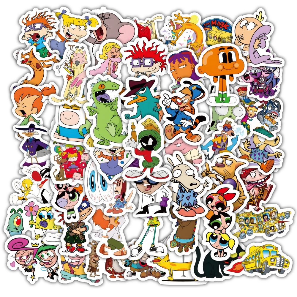 60PCS Cartoon Classic Cartoon Characters From Childhood Graffiti ...
