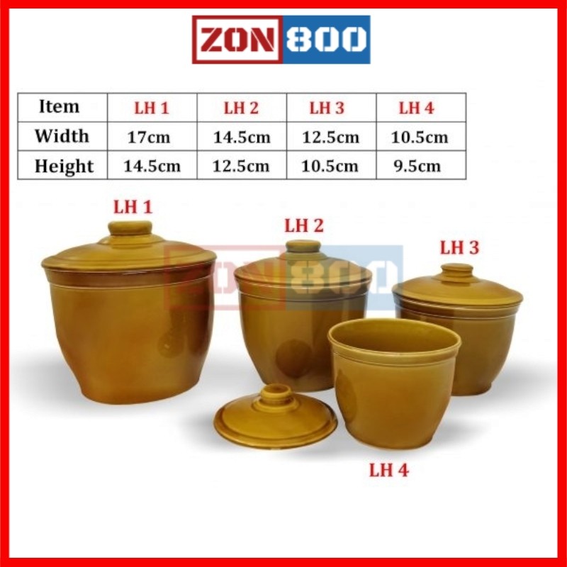 Pasu Garam / Tembikar Bekas Garam Tanah Liat D145mm*H125mm /Bekas ...