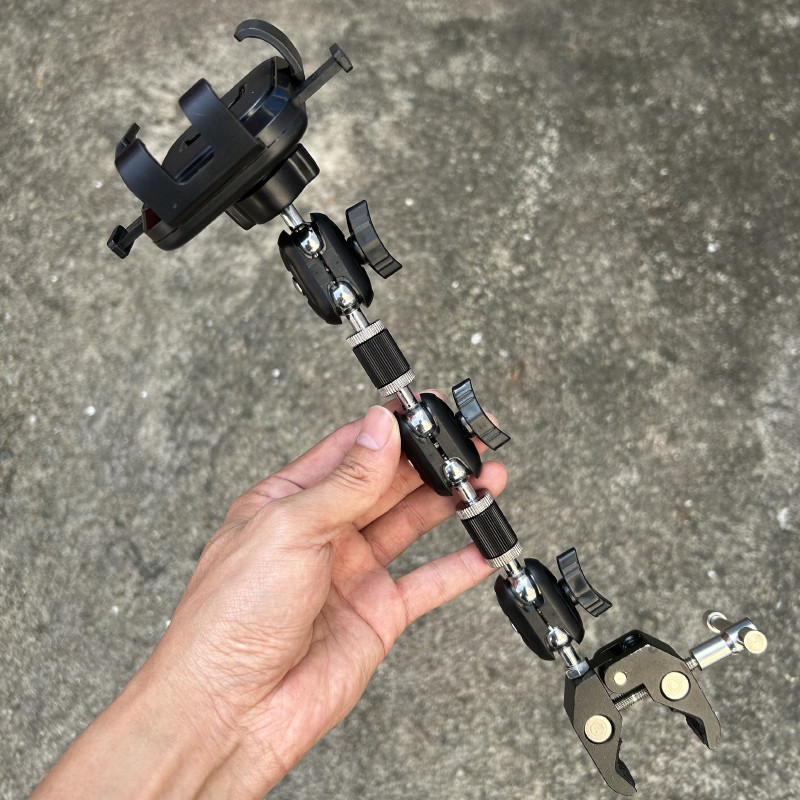 Metal Crab Claw Clamp Head Bracket Rotating Pea Clamp Lazy Bracket ...