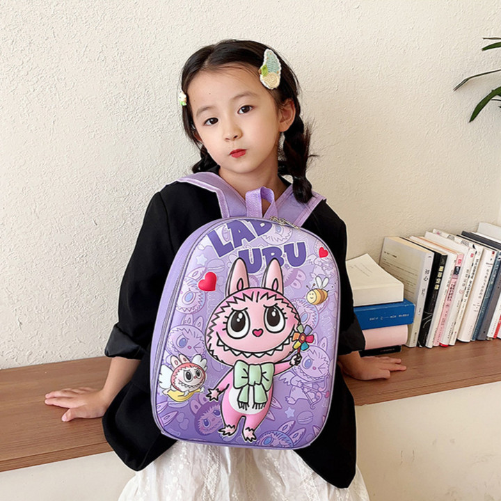 12 Inch 3D Three-dimensional Labubu Backpack EVA Cartoon Kindergarten ...