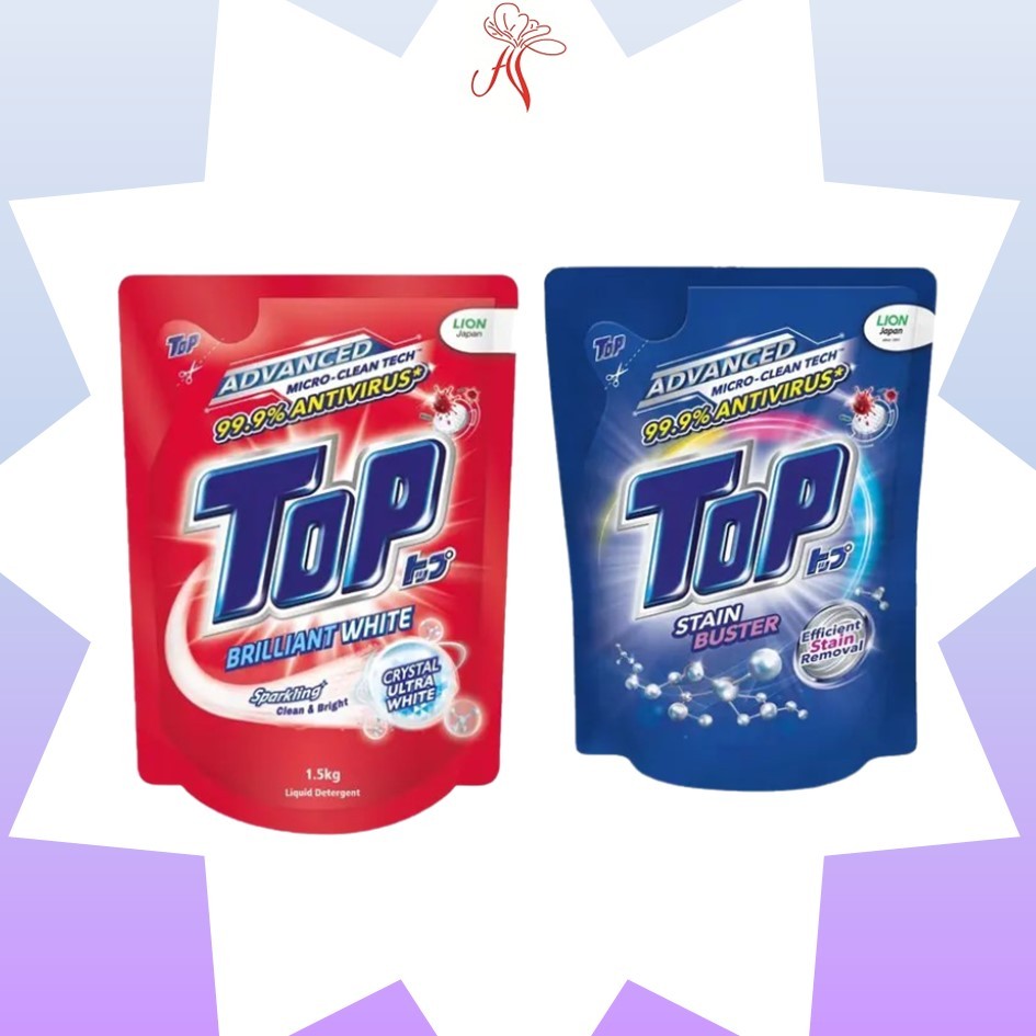 TOP Liquid Detergent Refill Blue Stain Buster/Red Brilliant Clean (1 ...