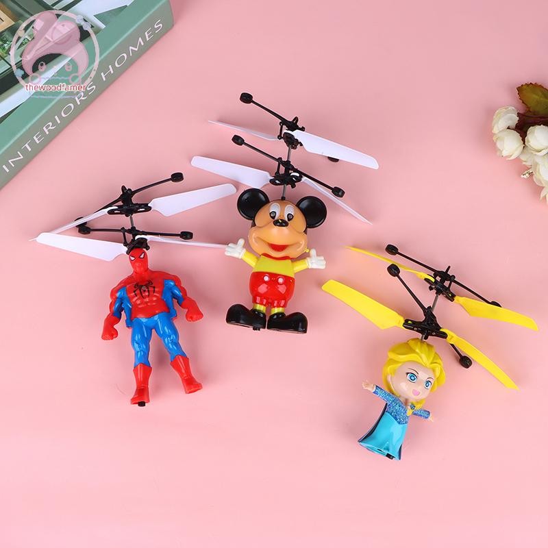thewoodfamer Mini RC Helicopter Aircraft Mini Fly Helicopter Hand ...