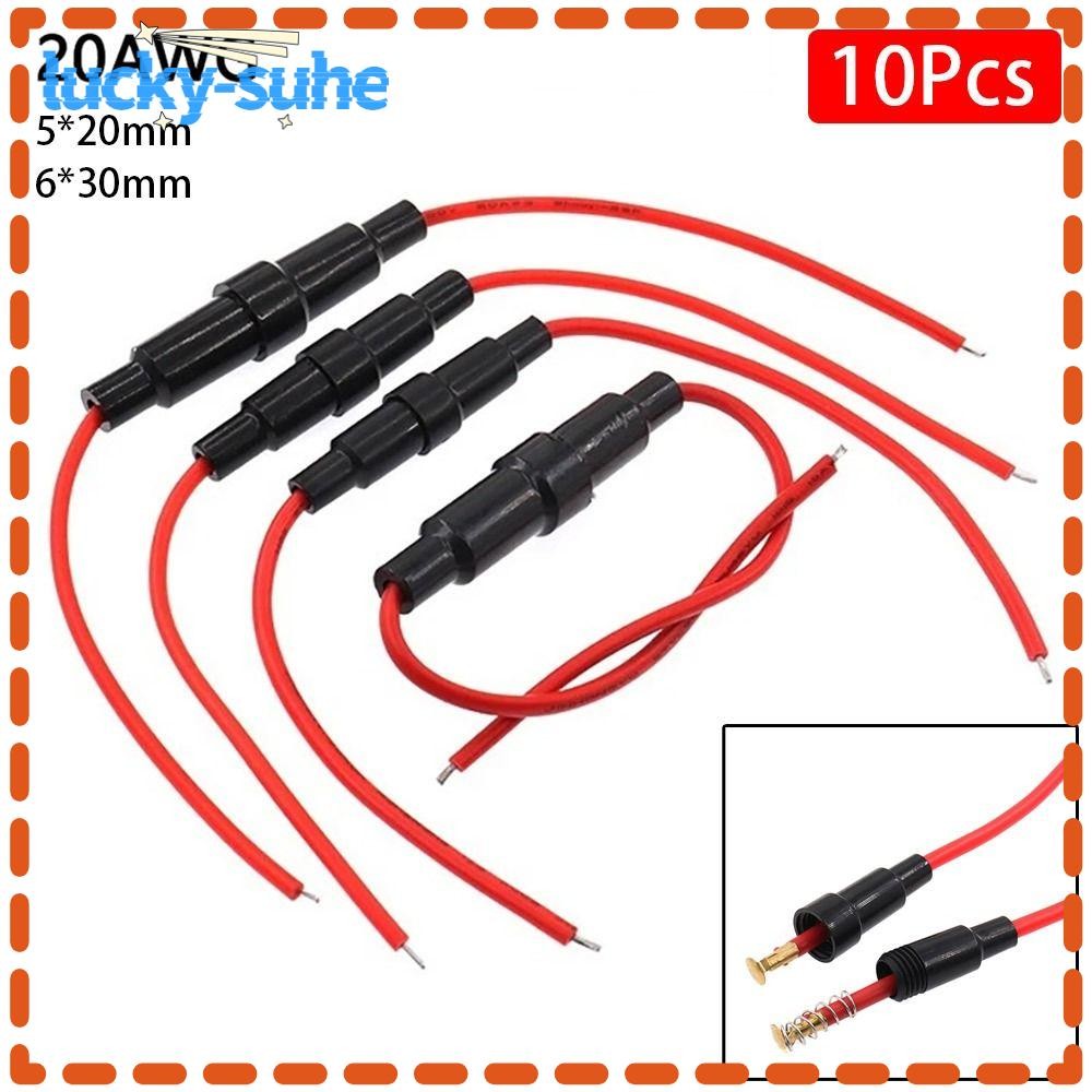 LUCKY-SUHE 1/10Pcs Fuse Casing, Screw Type 5X20mm 250V Glass Fuse ...