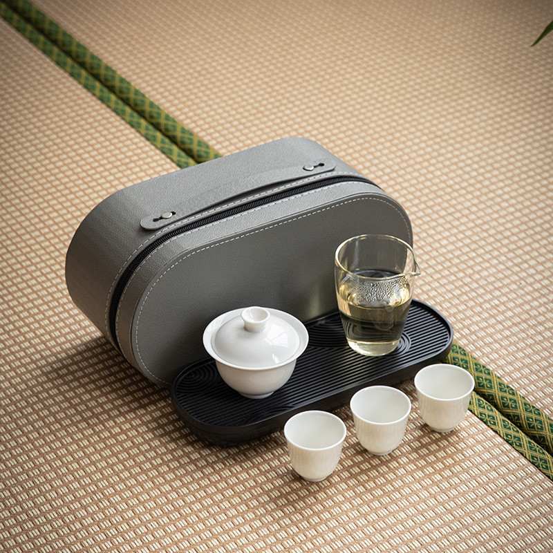 Porselin putih jed lemak kambing 1 mangkuk 3 cawan dengan pinggan teh ...