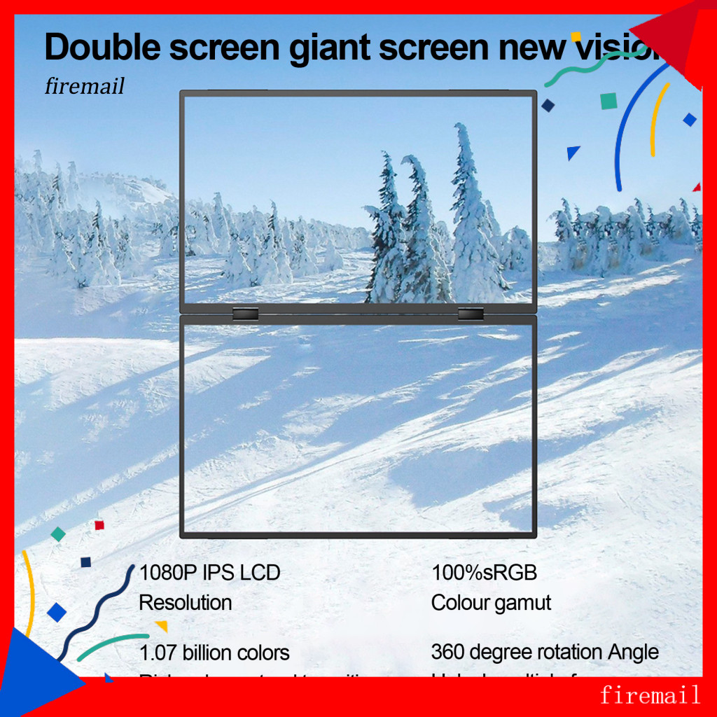 [FM] Laptop Dual Screen Display 100hz Refresh Rate Portable Monitor ...
