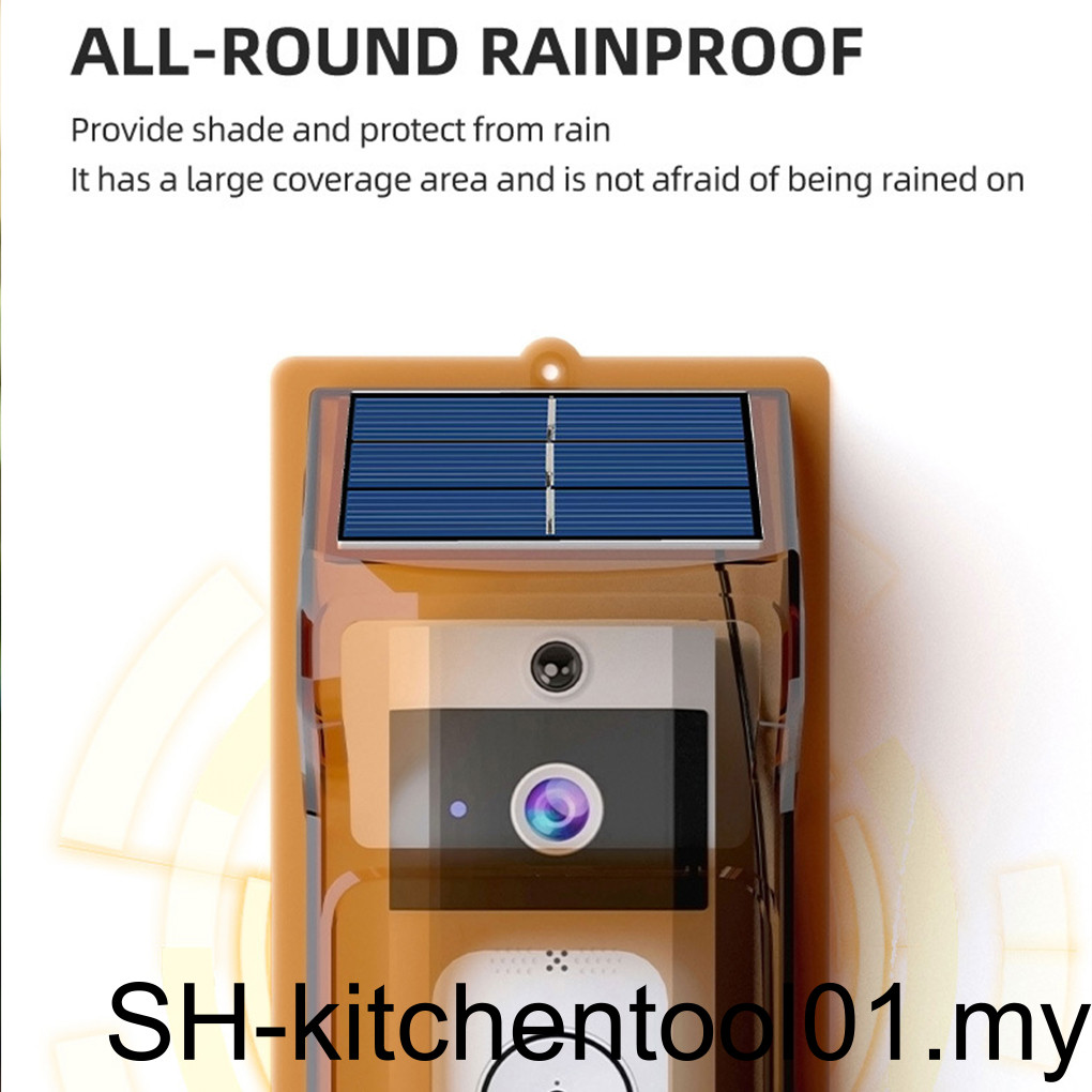 Solar Powered Video Doorbell For House Security Two-Way o And HD ...
