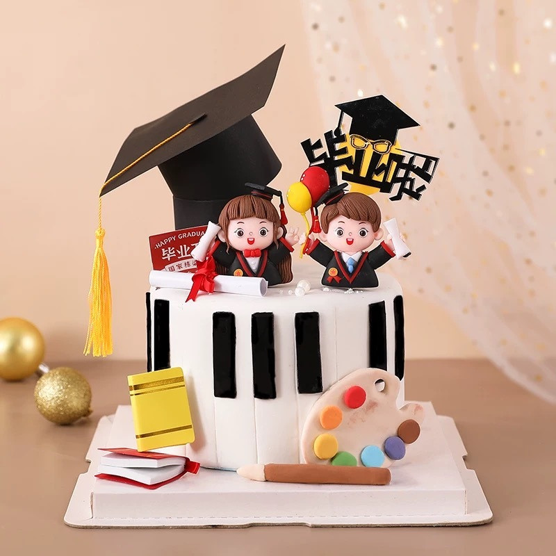 Cake TOPPER CLAY GRADUATION HAPPY GRADUATION birthday decorations ...