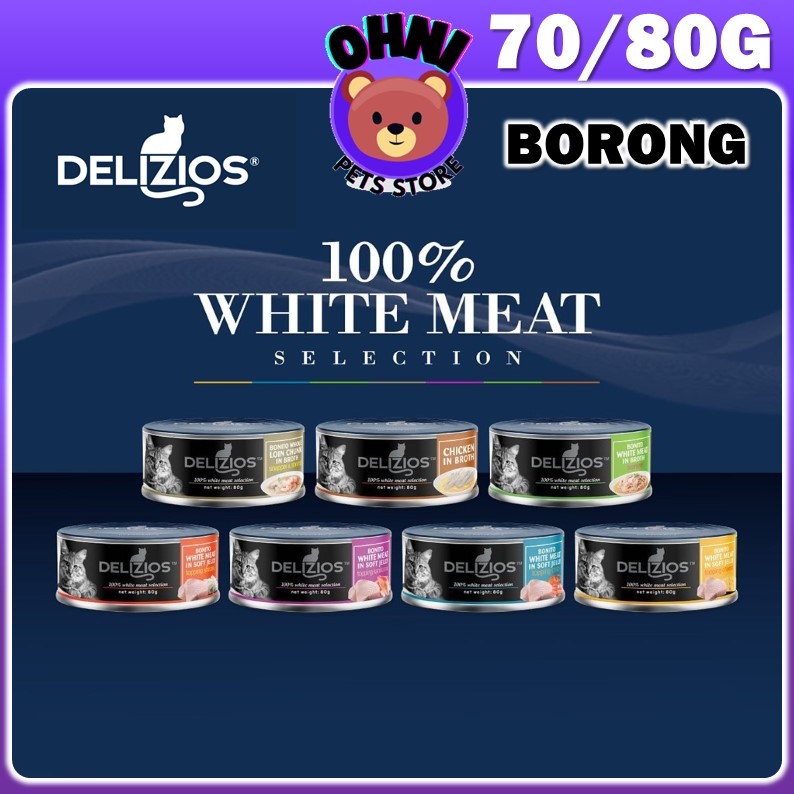 Delizios Bonito Tuna White Meat Premium Wet Cat Food 80g Bonito Mousse 貓罐頭 貓濕糧 Ohnipets | Shopee ...