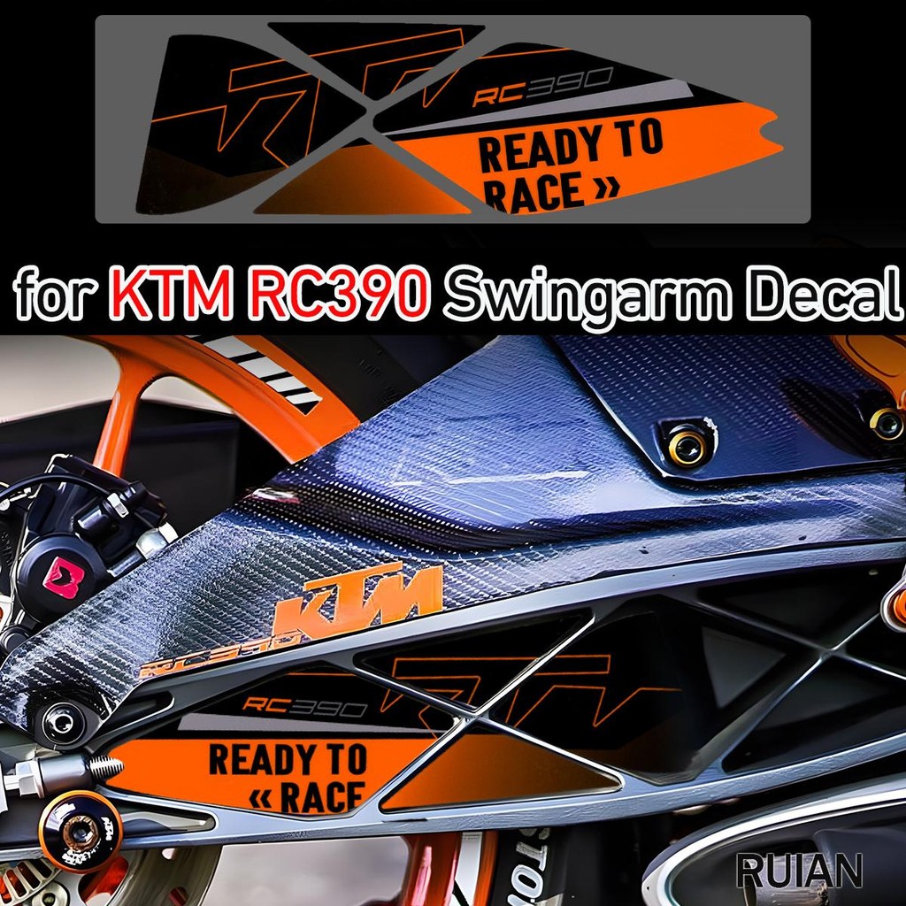 For KTM RC390 Custom Swingarm Decals - Reflective Vinyl Sticker Kit for ...