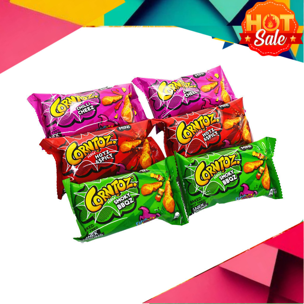 (6pcs) Makanan Ringan Corntoz Pelbagai Perisa, Corntoz Mini Mix Flavour ...