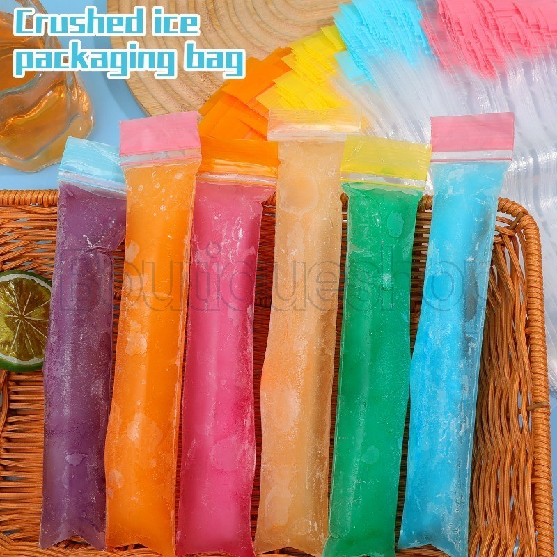 Disposable Transparent Ice Cream Bags - DIY Popsicle Bags - Juice ...