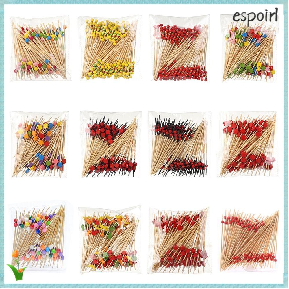 ESPOIR Bamboo Pick, Wooden Disposable Cocktail Fork, Picnic Party ...