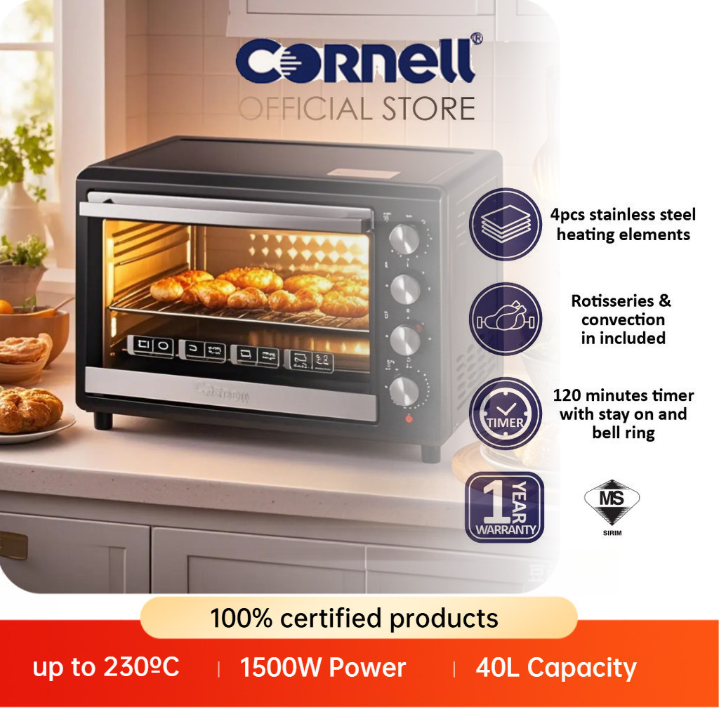 Cornell multifunctional Bake/Roast Electric Oven With Inner Light (40L ...