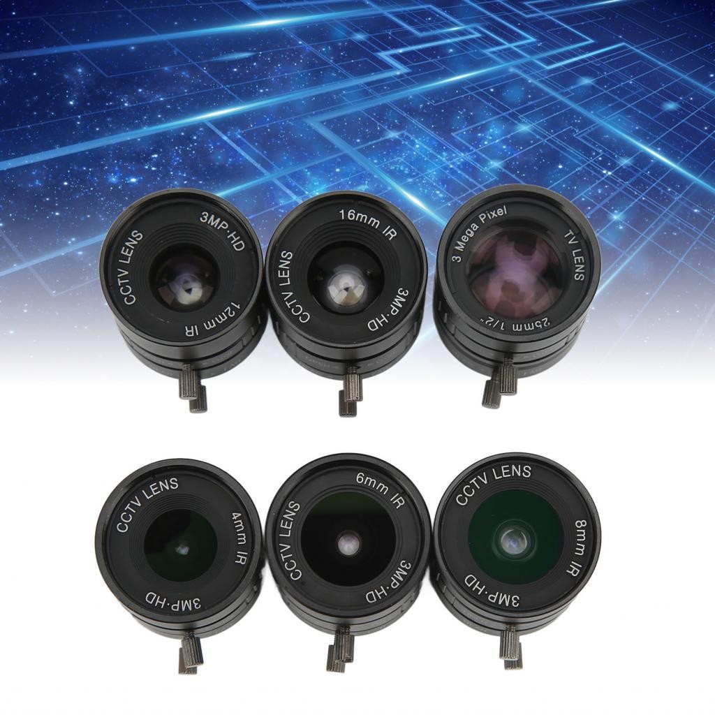 Lhome Manual Iris Lens 6 Piece Aluminum Alloy CS Mount for Digital ...