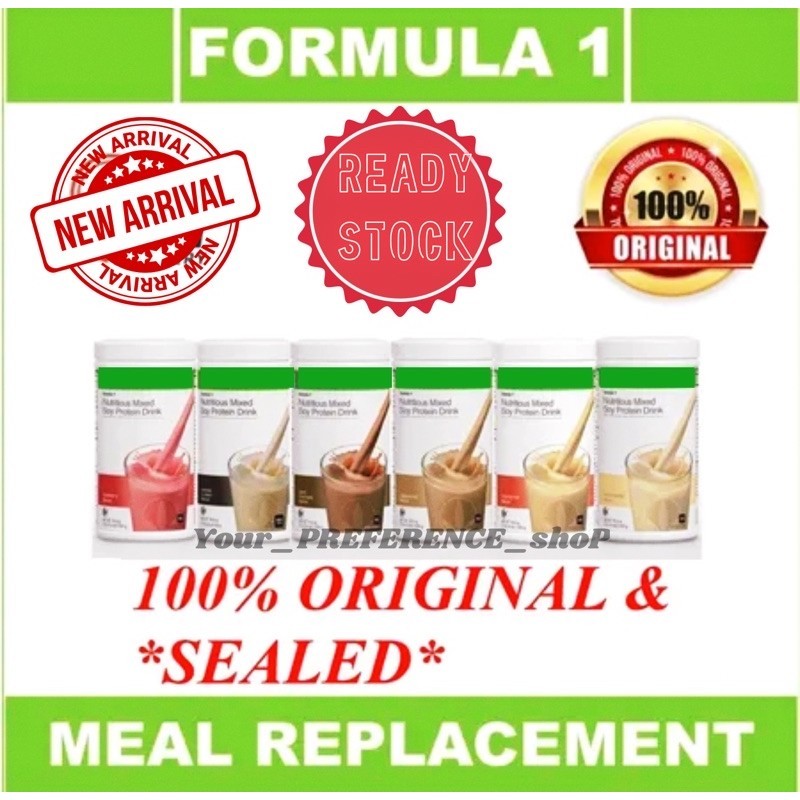 Herbalife FORMULA 1 (F1) Nutritious Mixed Soy Protein Drink & Formula 3 ...