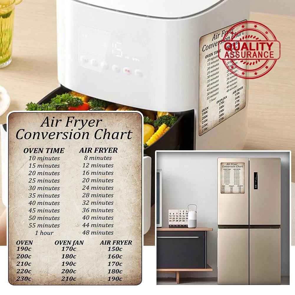 Rustic Air Fryer Conversion Charts Cooking Time Temp A5 2024 Metal Oven ...