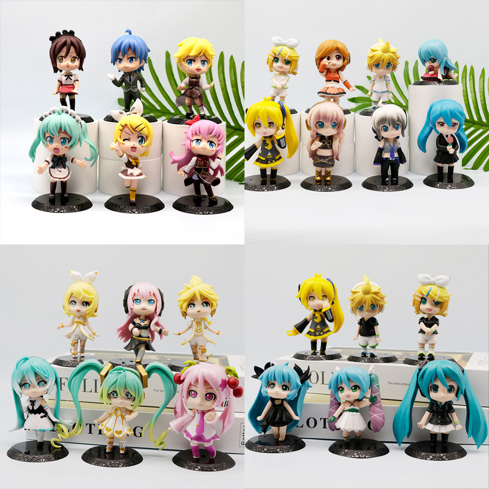 6Pcs/8Pcs/Set Anime Popular Singer Hatsune Miku Kagamine Rin/Len Sakura ...
