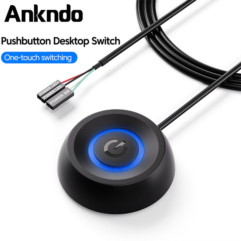 Computer Desktop Switch 1.8M LED Lights PC Motherboard External Start ...