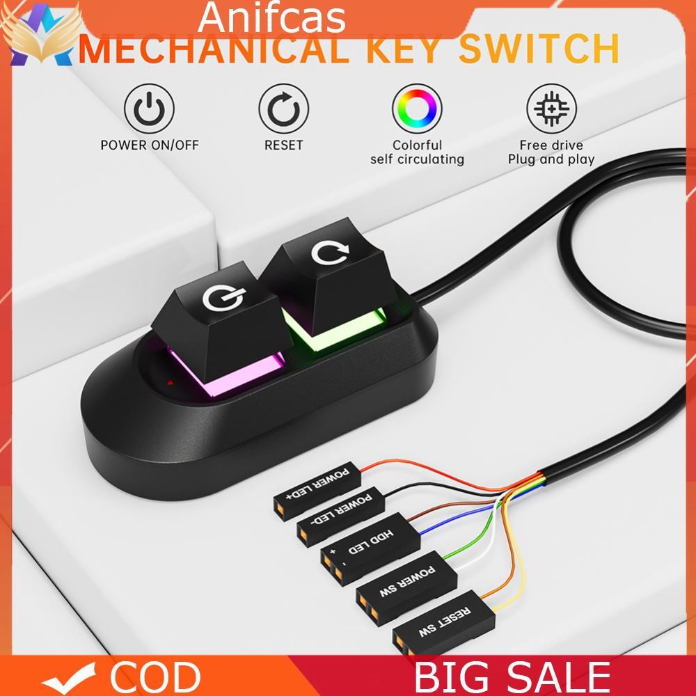 2M Desktop Computer Power Button Mechanical Key Restart Switch for PC ...