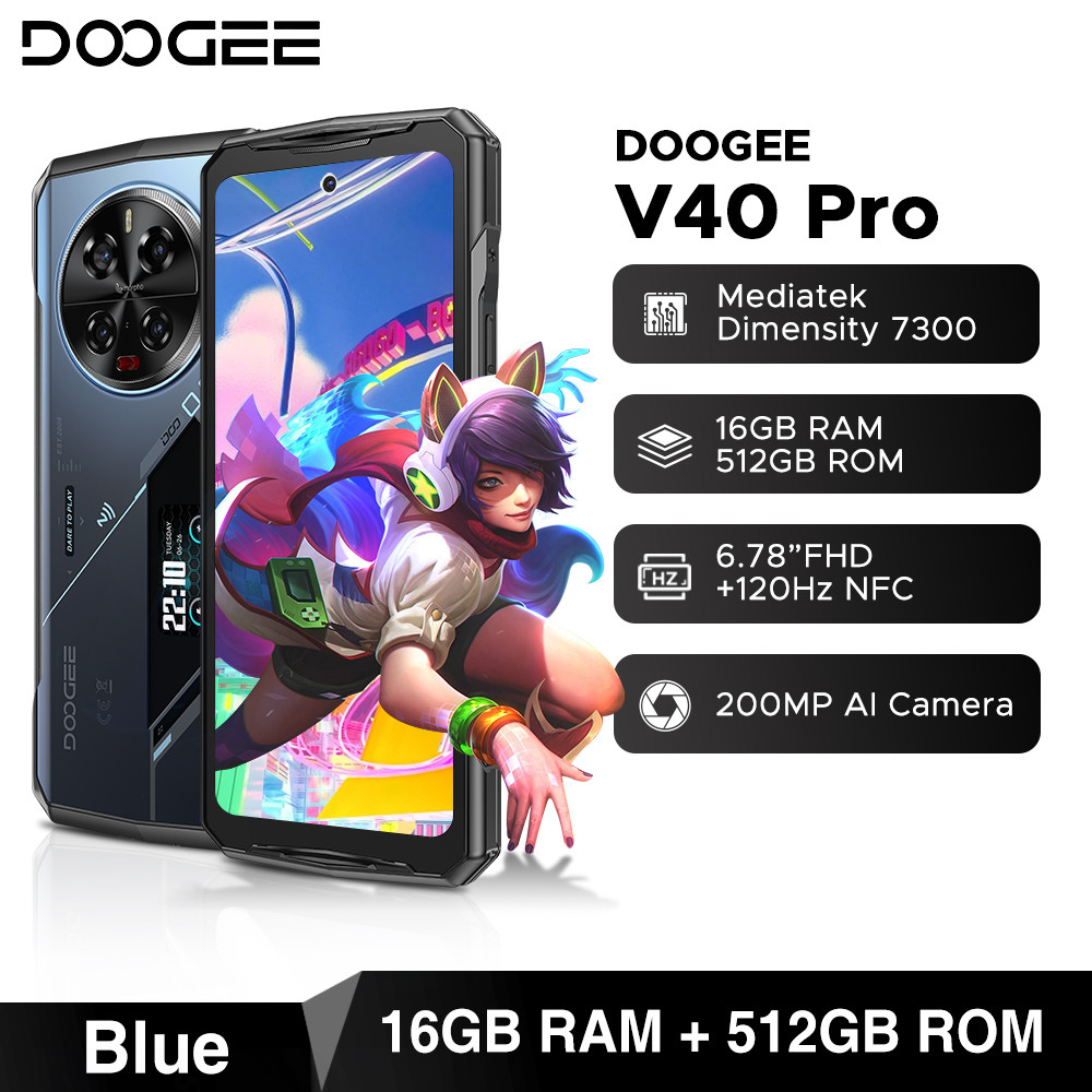 World Premiere DOOGEE V40 Pro 5G Rugged Phone 6.78" 16GB+512GB Gaming ...