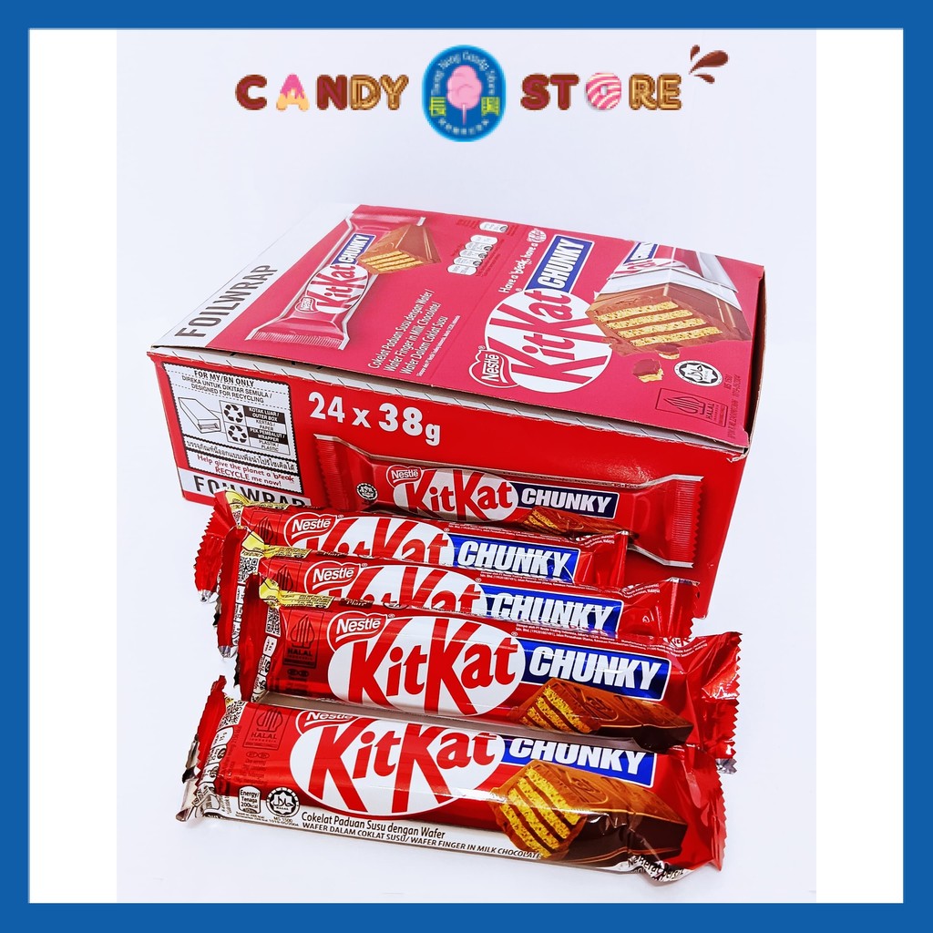 CHUNKY 24pcs X 38g Nestle Kit Kat CHUNKY Chocolate HALAL | Shopee Malaysia