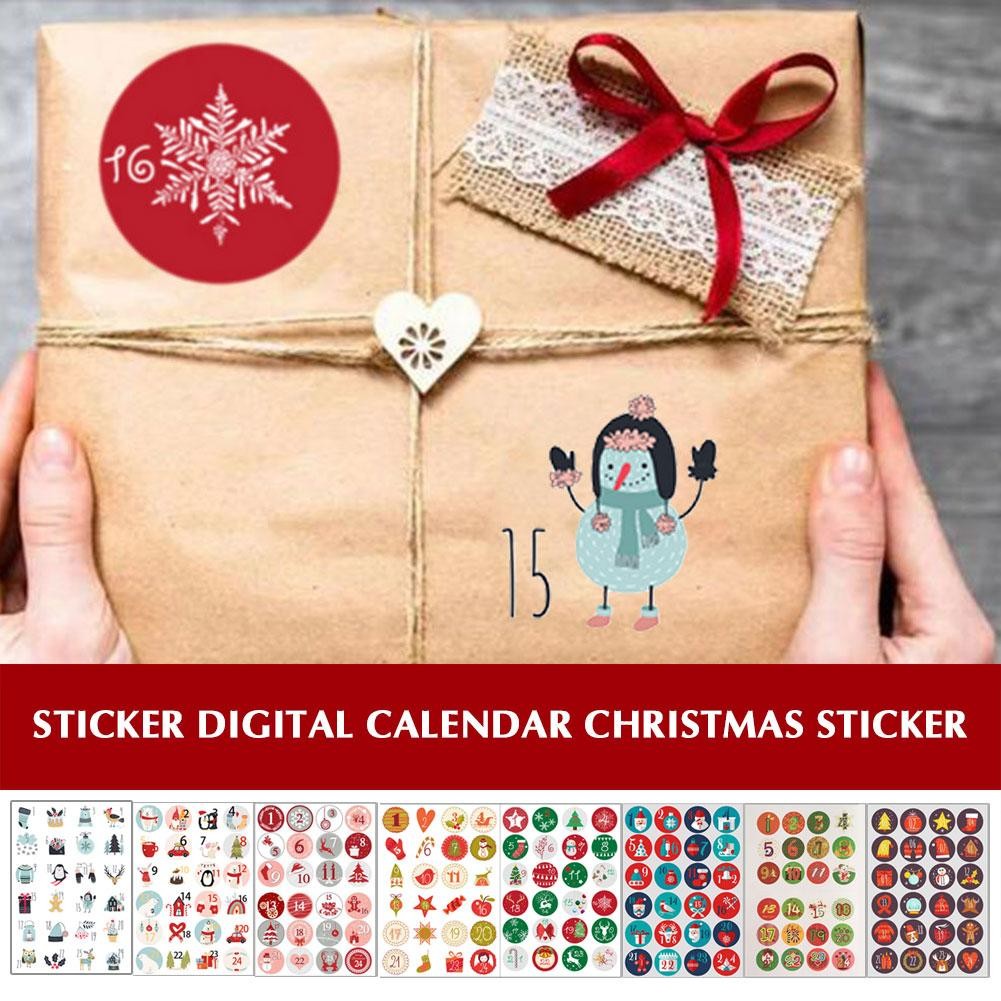 New Year Calendar Sticker Set (numbers 1-24) Self-adhesive Sticker New ...