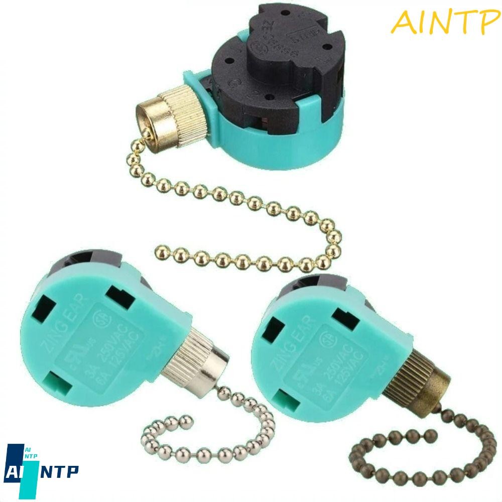 AINTP Zipper Switch, Pull Chain Control Nickel Fan Wall Switch Speed ...