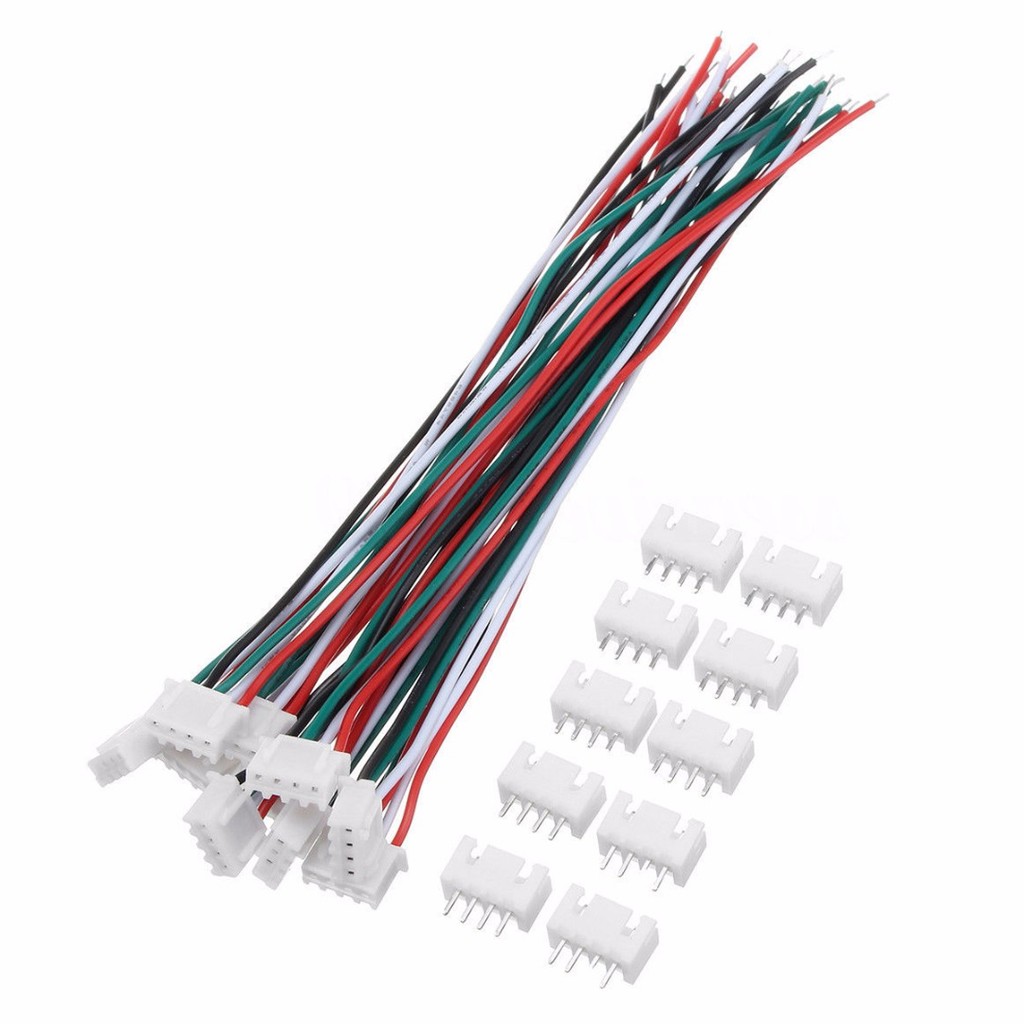 10 Set New 4 Pin Mini Micro JST XH 2.54mm 24AWG Connector Plug With Wires 150mm | Shopee Malaysia