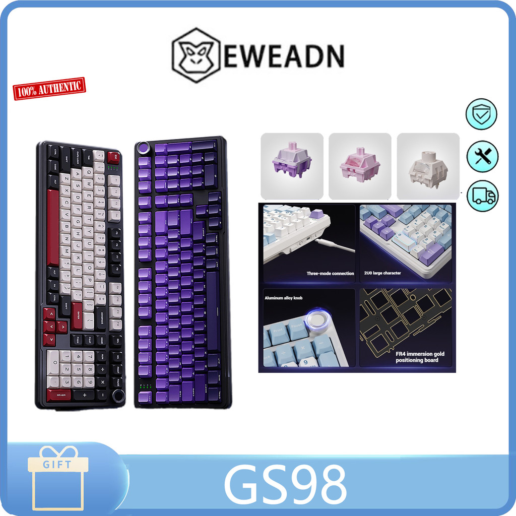 EWEADN GS98 customized mechanical keyboard Wireless three-mode ...