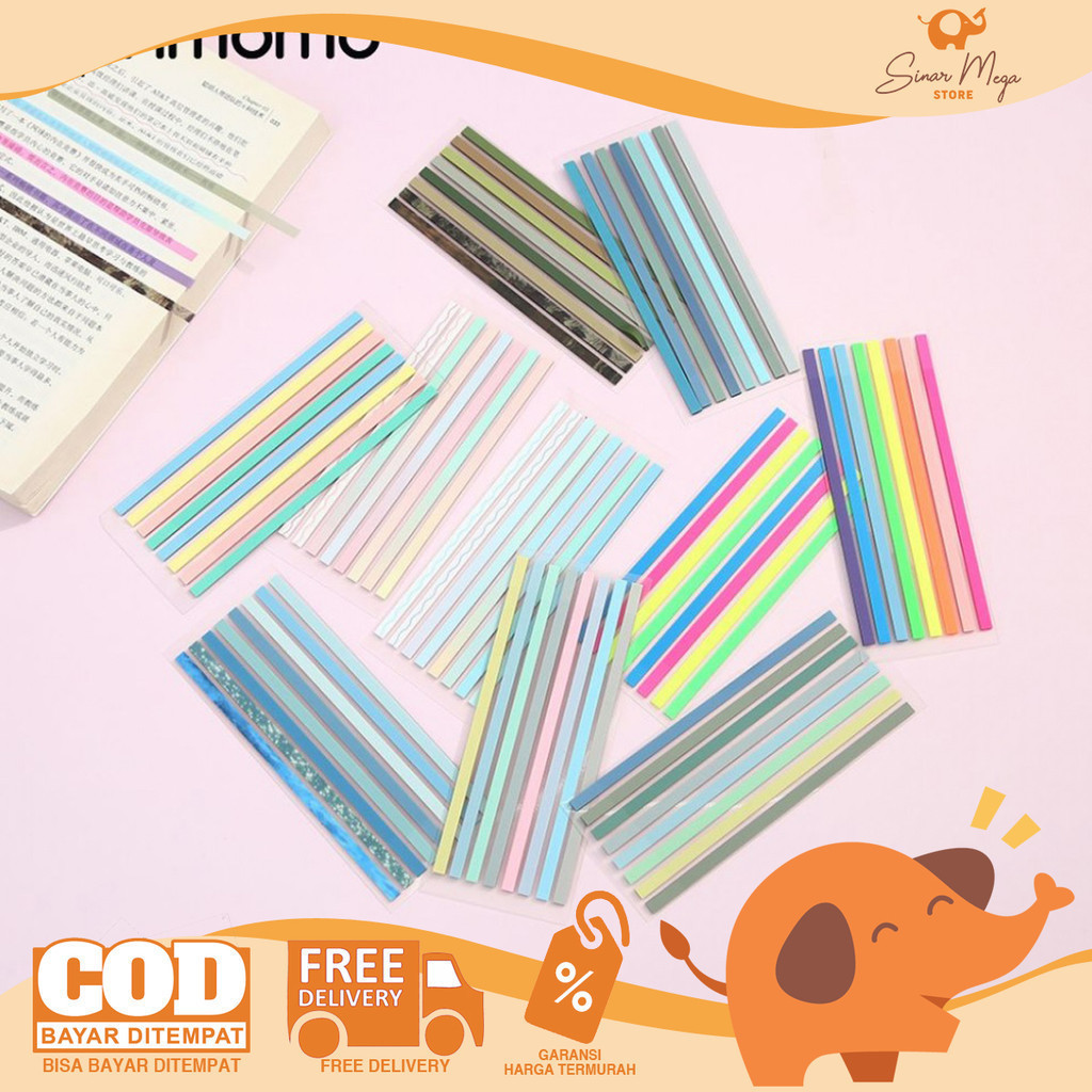 Long Strip Sticky Notes Index Memo 8 Line / 160 Sheets Quality Thin ...