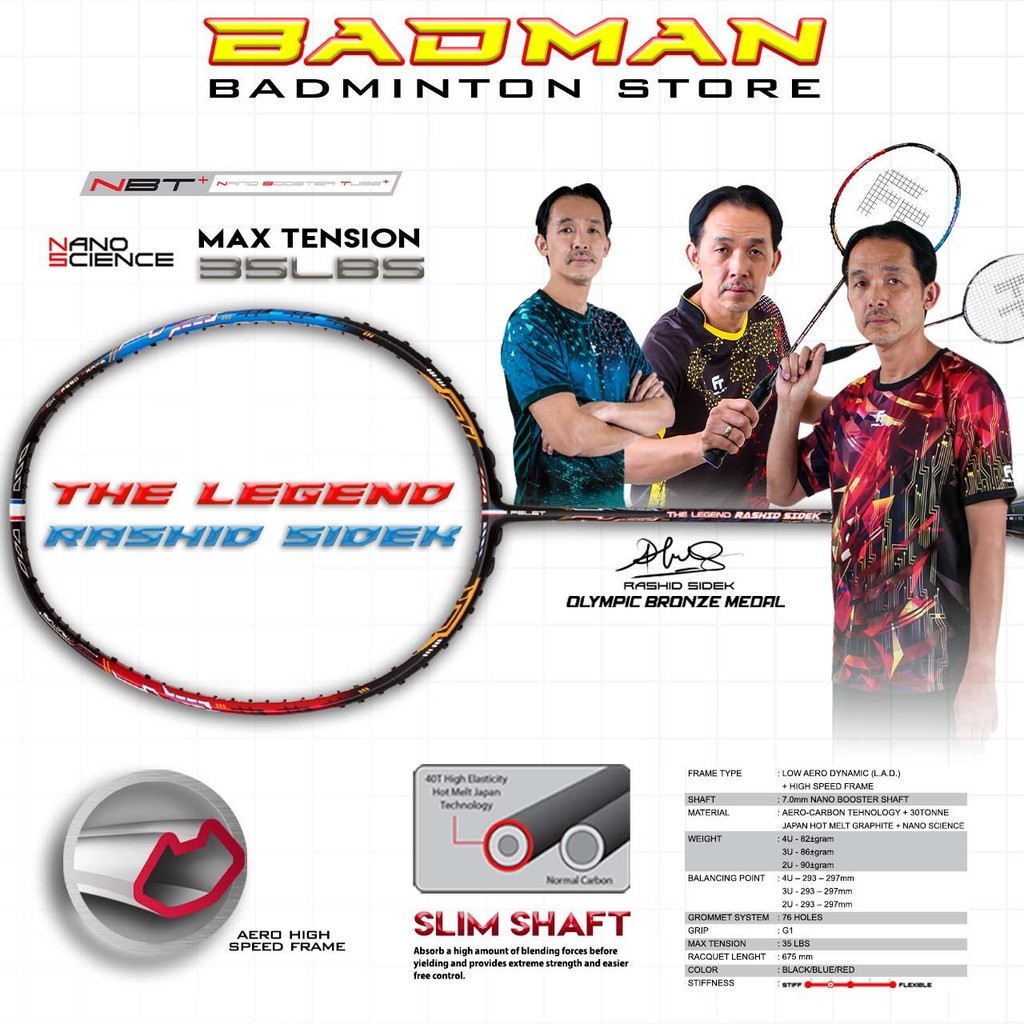 Felet Rashid Sidek Limited Racquet Badminton Racket Badminton Racket ...