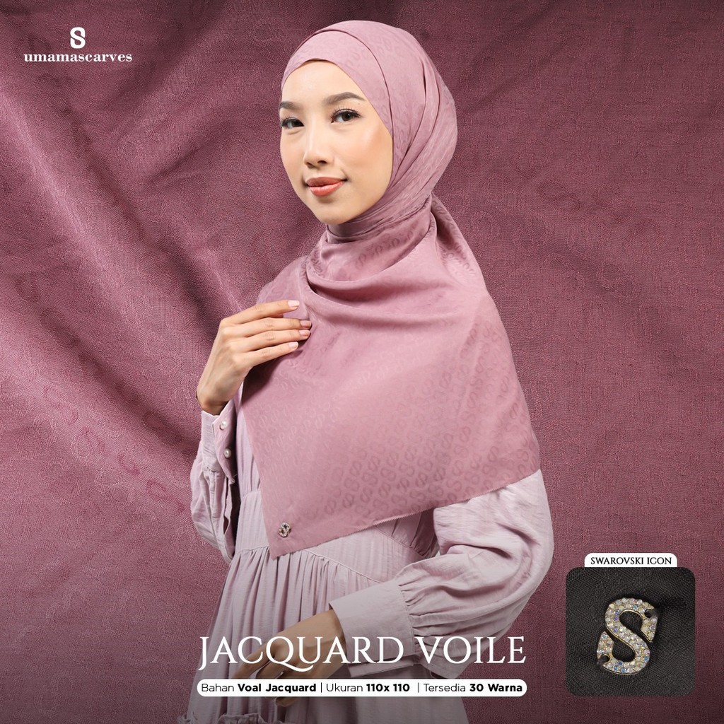 Rectangular Veil Voal Jacquard Voile Emboss Box Laser Cut Umama Scarves ...