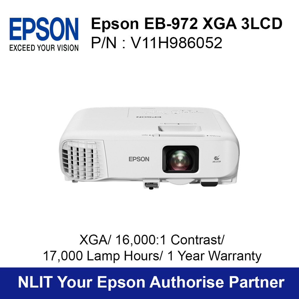 Epson EB-972 XGA 3LCD Projector V11H986052 | Shopee Malaysia