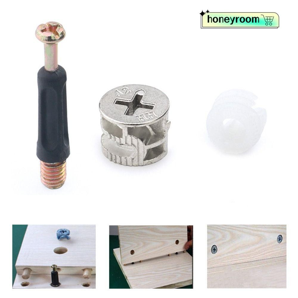 HONEYROOM Furniture Connector Three-In-One Self Tapping Rod Wheel Nut ...