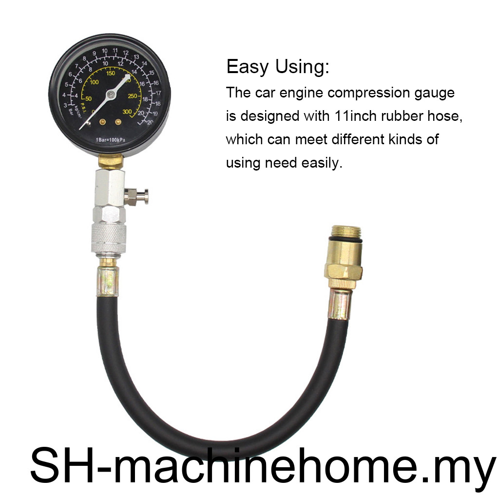 Metal Auto Engine Compression Tester Portable Gauge Professional ...