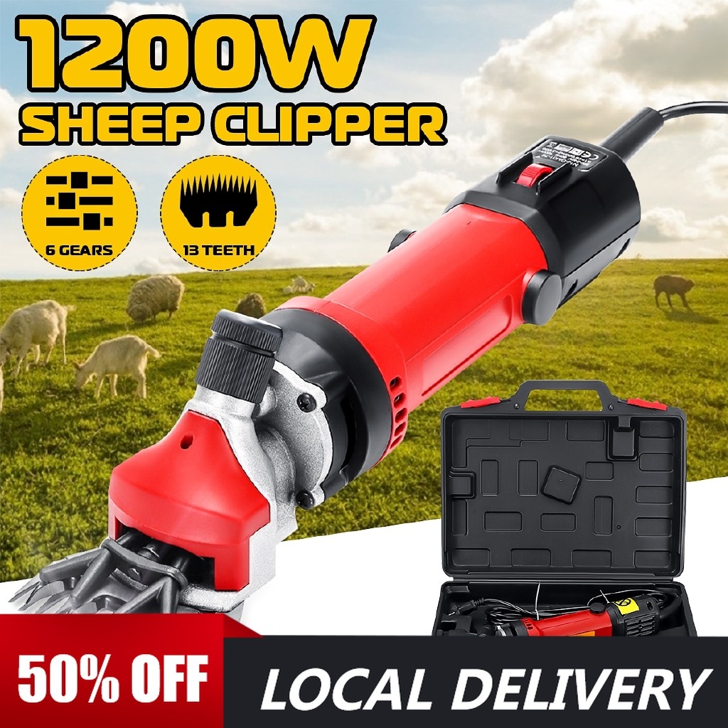 1200W Electric Sheep Pet Hair Clipper Shearing Kit Shear Wool Cut Goat ...