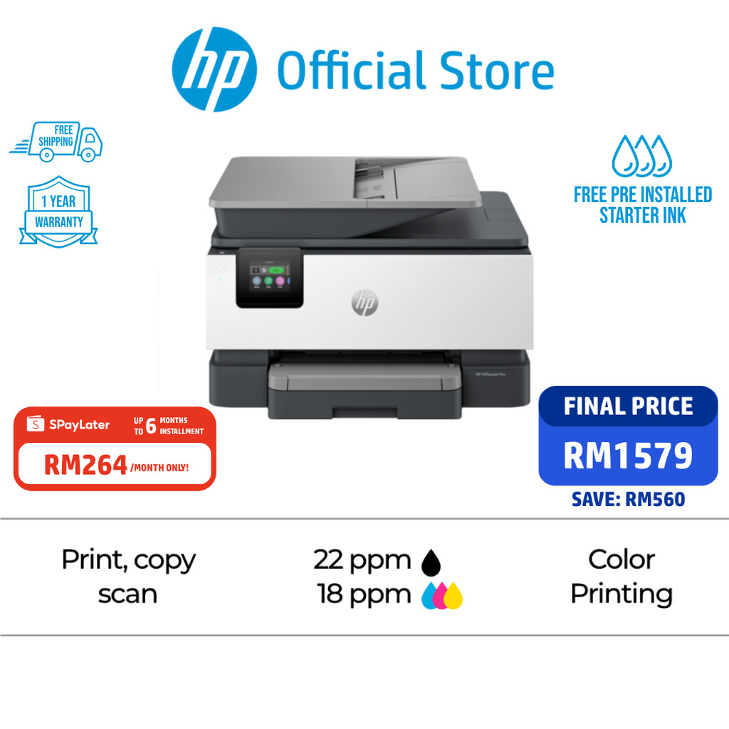 HP OfficeJet Pro 9130 All-in-One Printer (404L5C) / Color / Print Scan ...